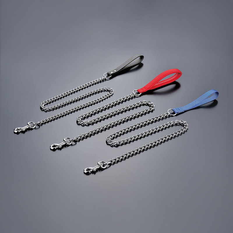OEM Custom SL101 Steel Chain Lead with PU/Foam/Nylon Handle Factory ...